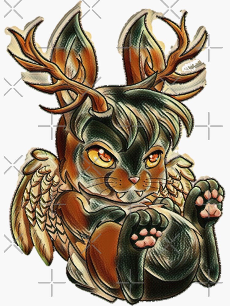 "HORNED RABBIT" Sticker by Vucko021 | Redbubble
