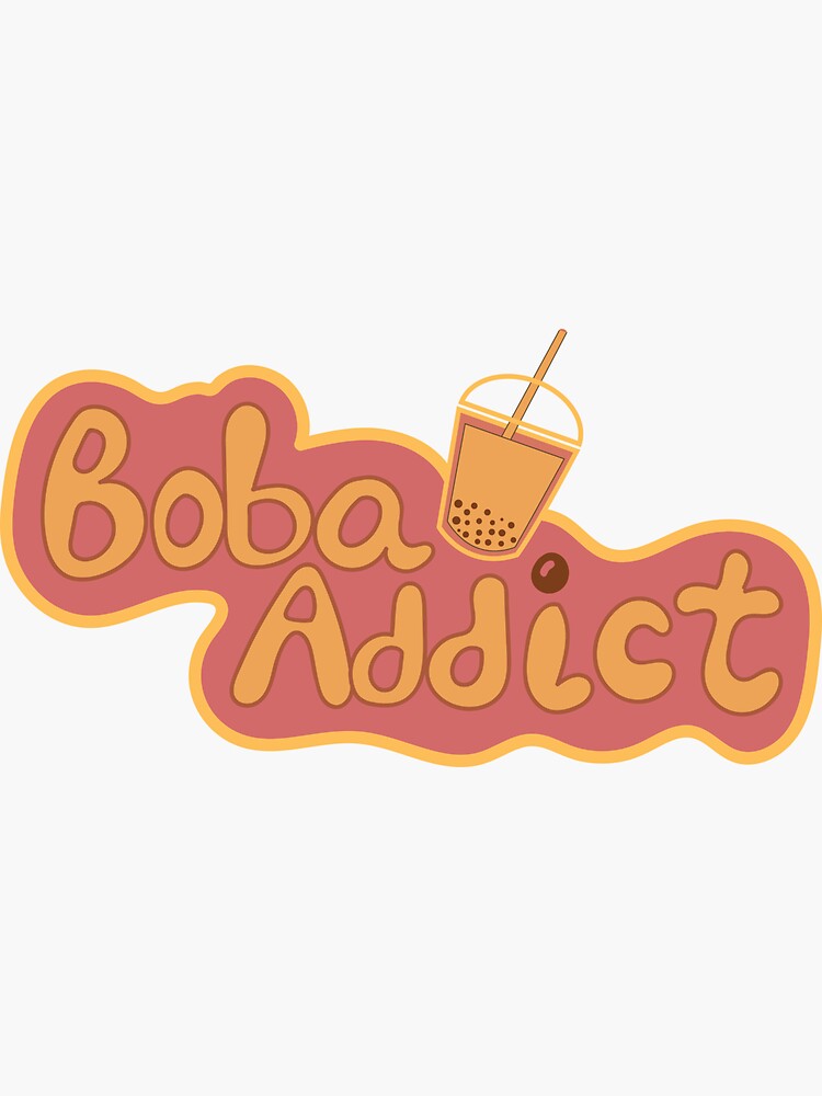 "Boba tea addict" Sticker for Sale by 11Mozelle | Redbubble