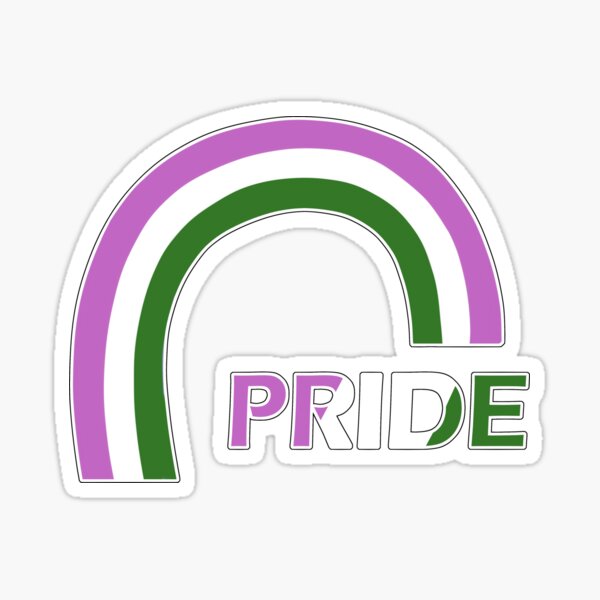 "Genderqueer Rainbow pride " Sticker for Sale by Aly-en | Redbubble