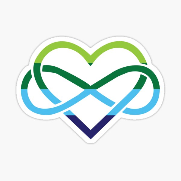 "Infinity heart " Sticker by Kristys-Chaos | Redbubble