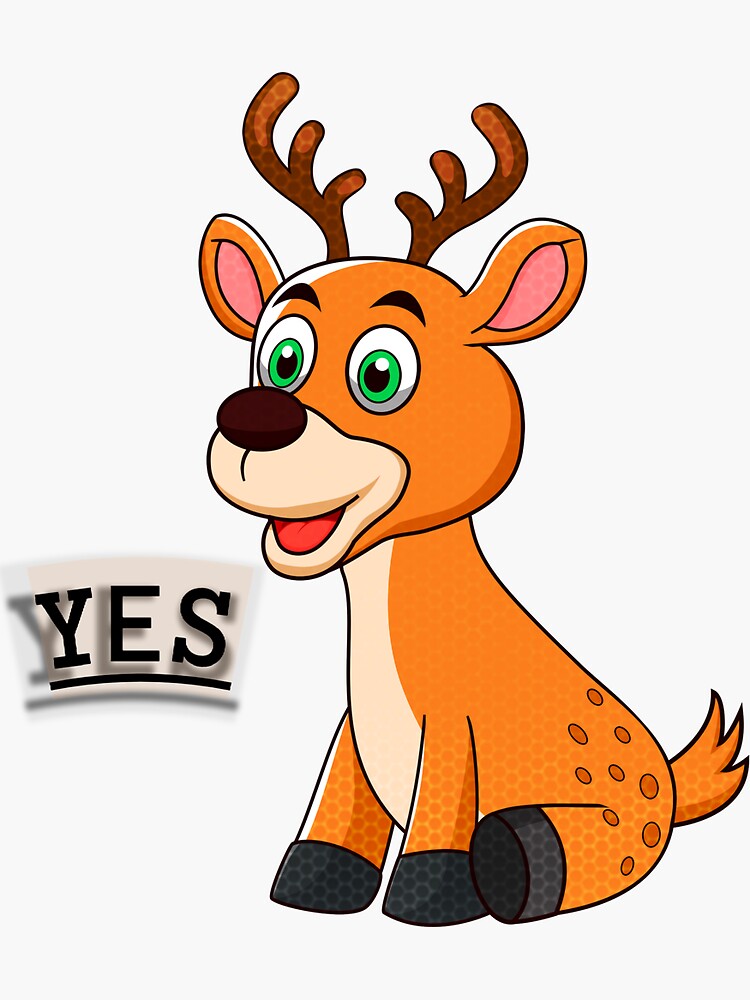 "Yes deer" Sticker by jovancica1986 | Redbubble