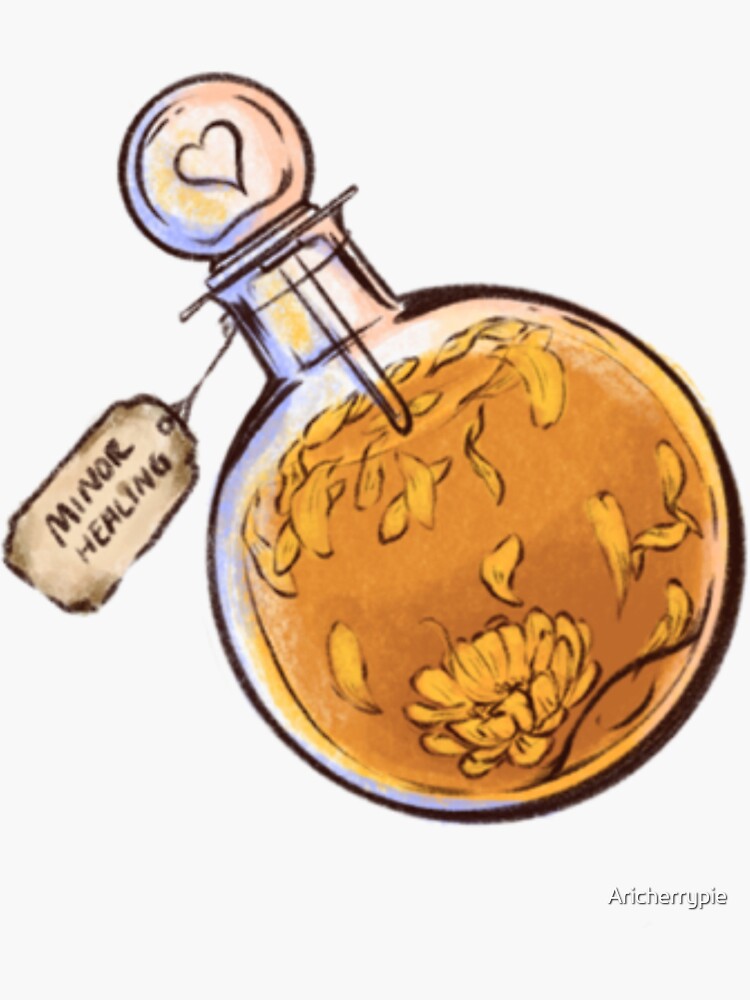 "Calendula potion of minor healing" Sticker by Aricherrypie | Redbubble