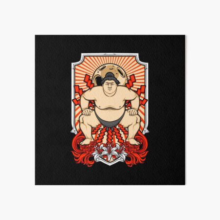 "Sumo Japanese Fat Man Warrior" Art Board Print for Sale by BakaOutfit ...
