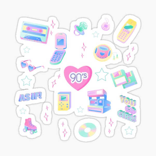 "90s pattern" Sticker for Sale by RetroRoomInc | Redbubble