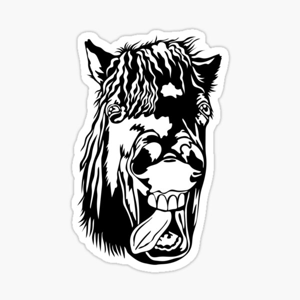 "Smiling horse" Sticker by pnkpopcorn | Redbubble