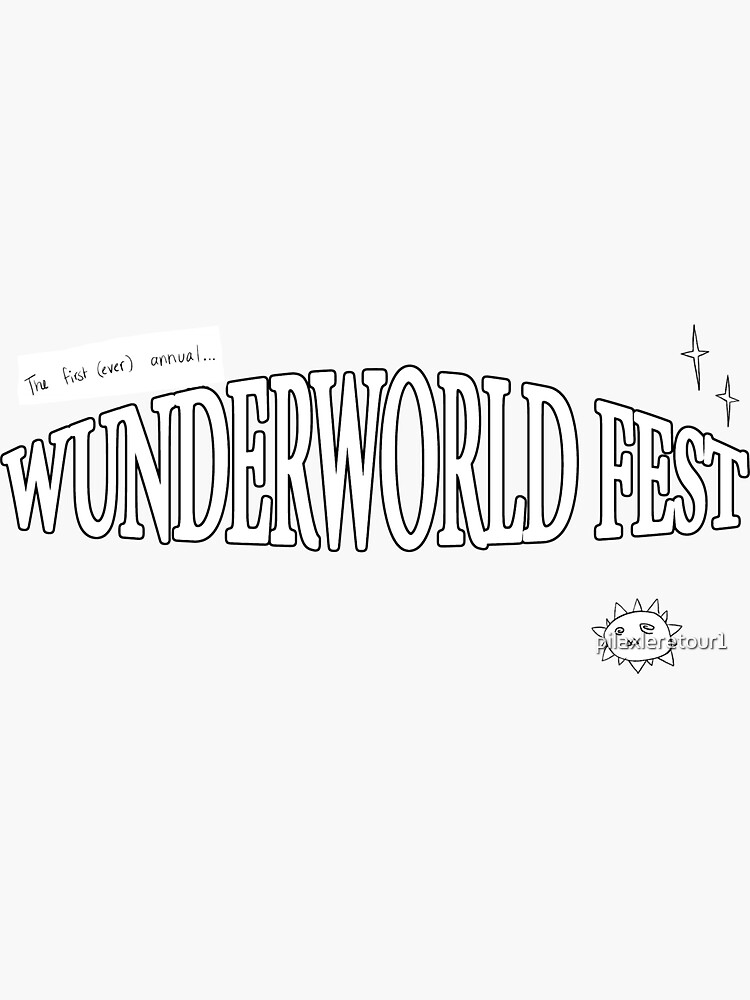 "WUNDERWORLD - Logo (White)" Sticker for Sale by pilaxleretour1 | Redbubble
