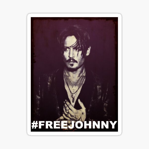 "free johnny depp" Sticker by la-petite-folie | Redbubble