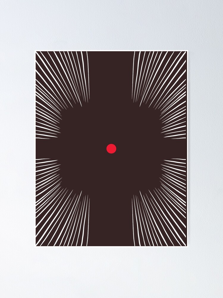 "The Red Dot Center Rays" Poster for Sale by scapedesign | Redbubble