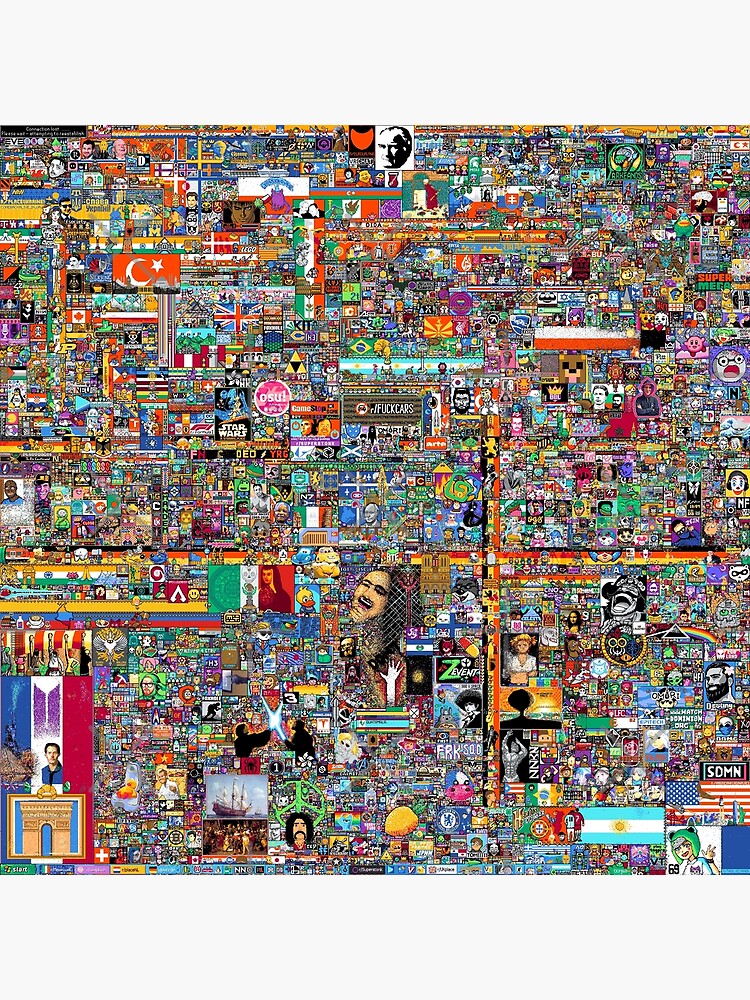 "Reddit r/Place 2022 Map 8k" Canvas Print for Sale by KaiserFrei ...