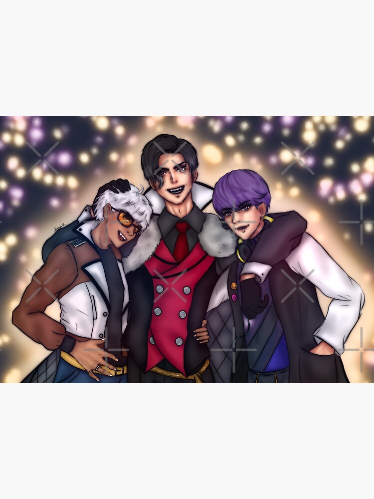 "Mammon, Lucifer and Levi - Obey Me!" Sticker by riddlemesofia | Redbubble