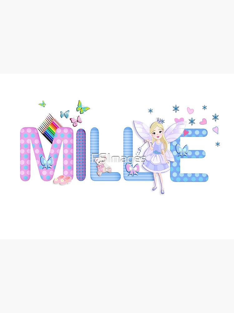 "MILLIE / personalised name illustration" Art Print by FSImages | Redbubble