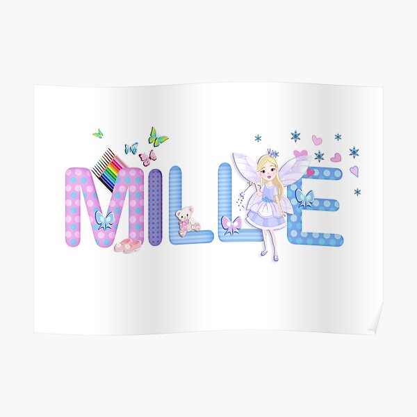 "MILLIE / personalised name illustration" Poster by FSImages | Redbubble