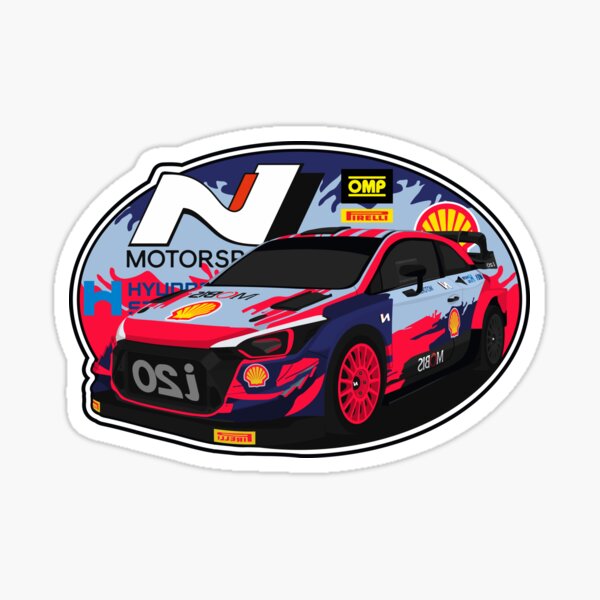 "Hyundai i20 rally" Sticker by Martin-Scesny | Redbubble