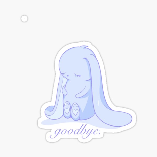"goodbye Depression Bunny Sticker" Sticker by cempresse | Redbubble