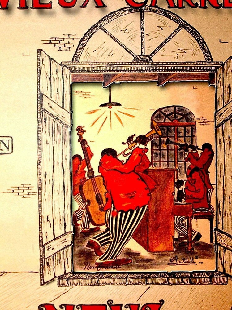 "NEW ORLEANS: Vintage Mardi Gras Jazz Advertising Print " A-Line Dress ...