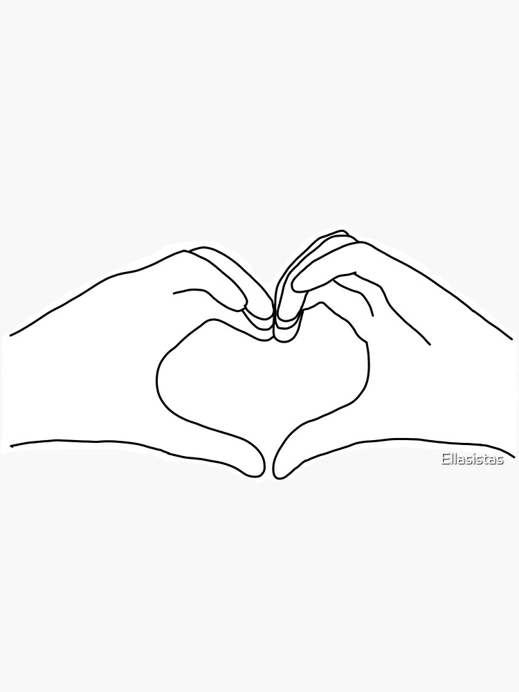 "Heart Hands" Sticker by Ellasistas | Redbubble
