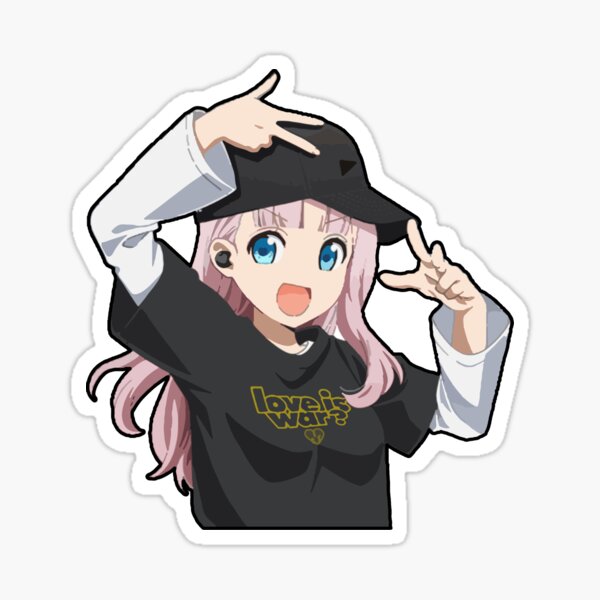 "Fujiwara chika rapper kaguya sama love is war Season 3" Sticker by ...