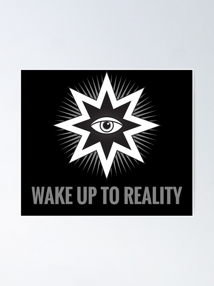 "Wake up to Reality Shocking Command for Real People Grey Design ...