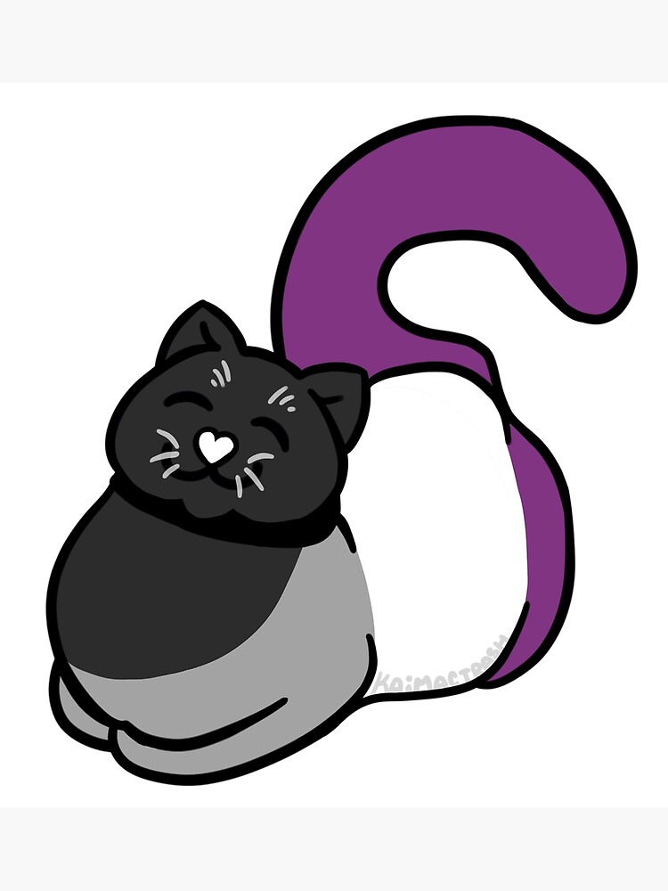 "Asexual Pride Flag Cat" Poster for Sale by KaiMacTrash | Redbubble