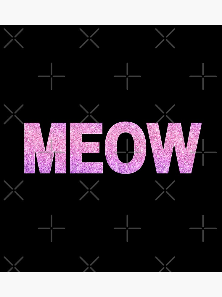 "Meow in pink glitter background" Photographic Print for Sale by ...