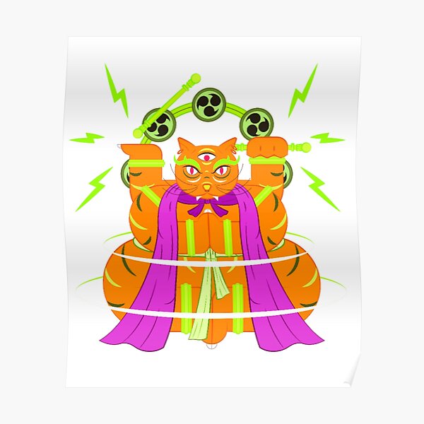 "Japanese Monster Cat Style " Poster for Sale by joseech | Redbubble
