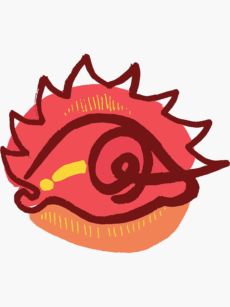 "Bright Red Eye" Sticker by kbodrock | Redbubble