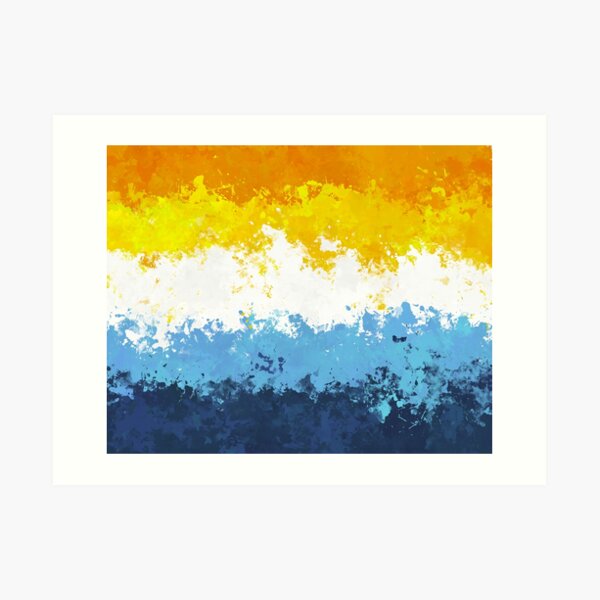 "Aroace Paint Splatter Pride Flag" Art Print for Sale by Quinn-Draws ...