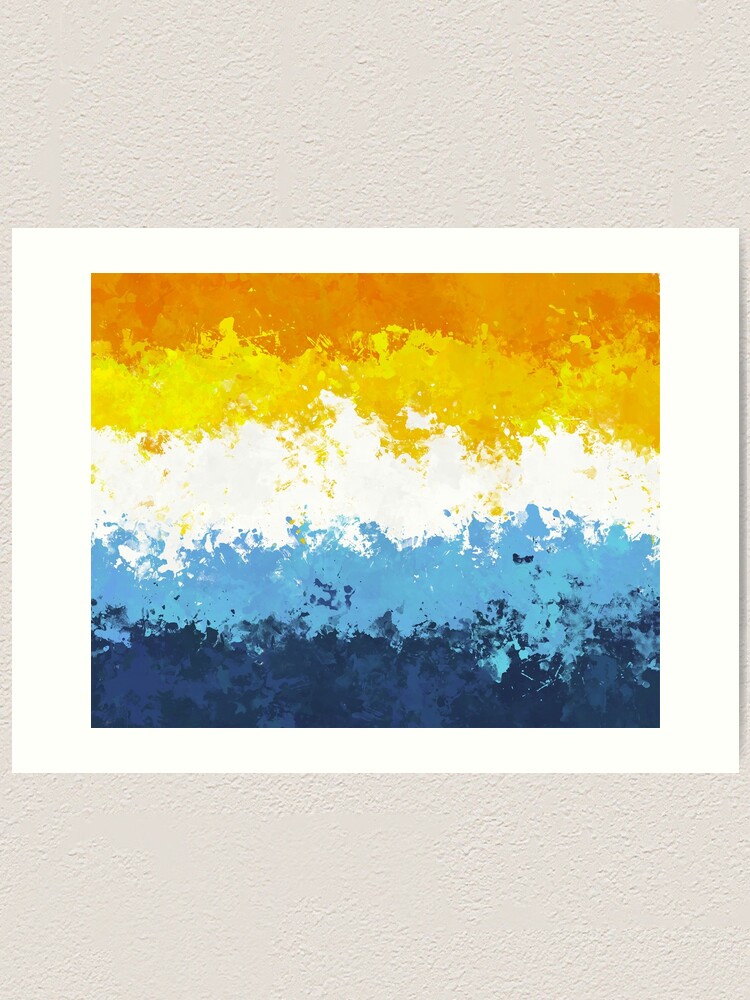 "Aroace Paint Splatter Pride Flag" Art Print for Sale by Quinn-Draws ...