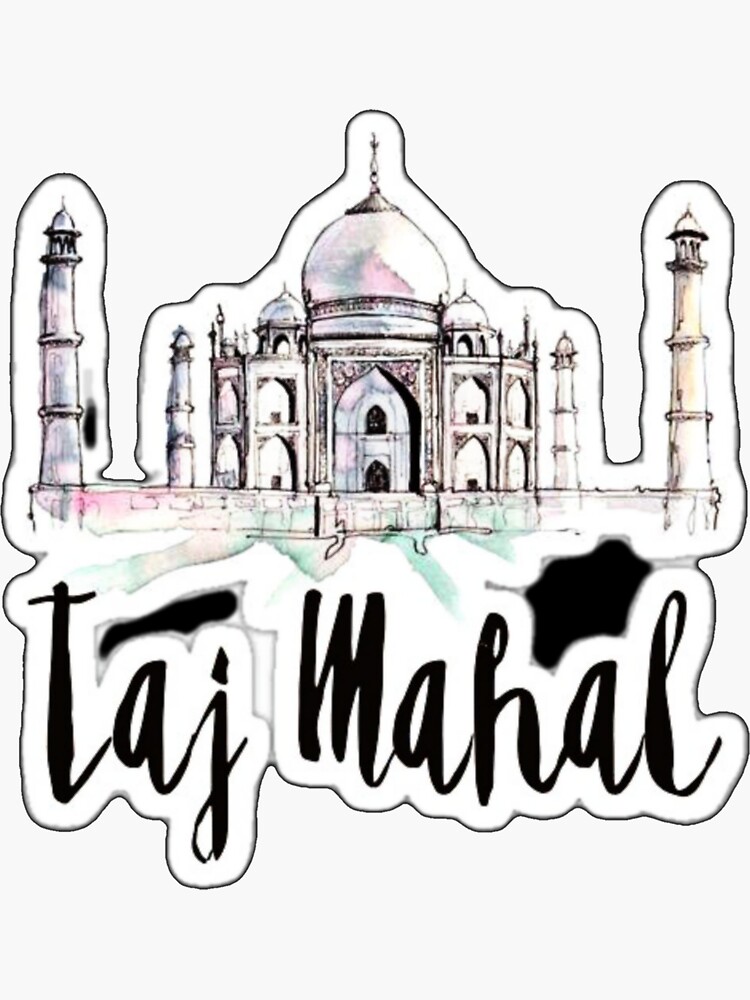 "Taj Mahal, India" Sticker by MaraaaaM | Redbubble