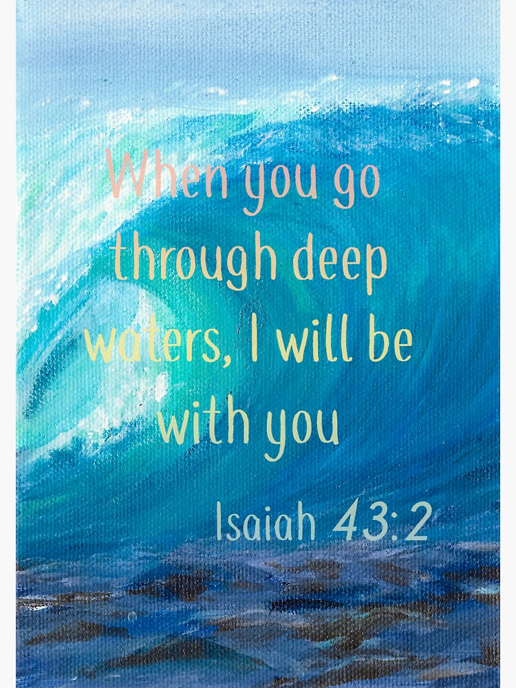 "wave bible verse ocean surf" Sticker by pecora123 | Redbubble