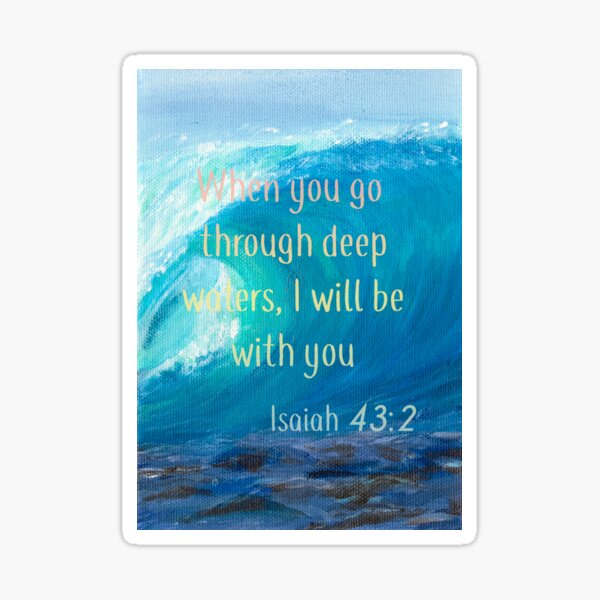 "wave bible verse ocean surf" Sticker by pecora123 | Redbubble