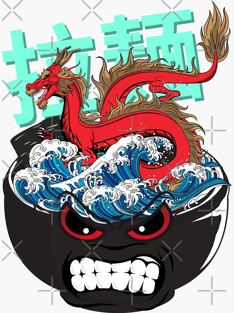 "Angry Ramen " Sticker by kharbache | Redbubble