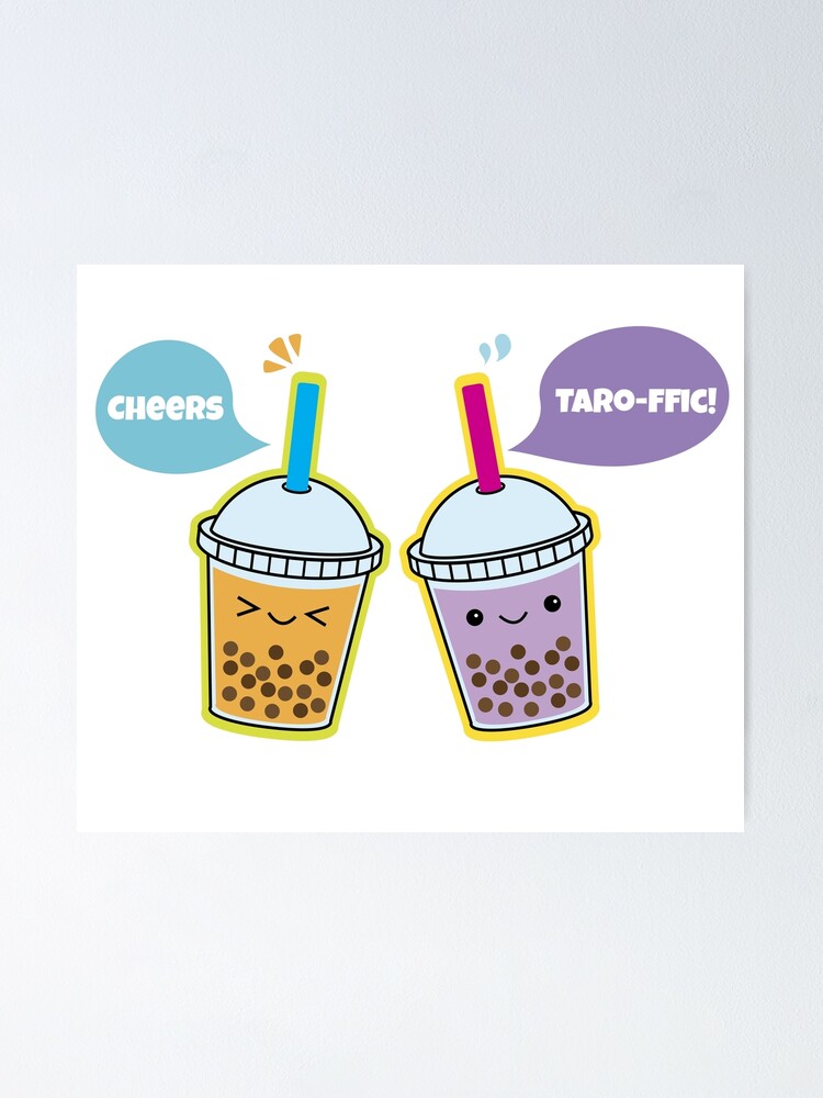 "Cheers to Boba Bubble Tea" Poster for Sale by SparkDesignCo | Redbubble