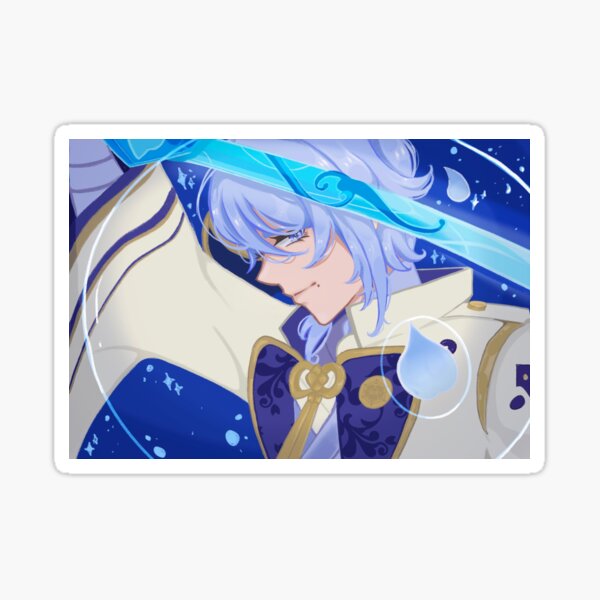 "Genshin Impact Ayato Kamisato" Sticker by ohmybleueberrii | Redbubble