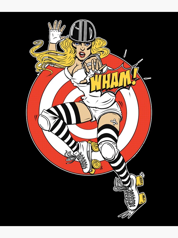"Roller Derby, Comic, Pinup " Poster for Sale by SamiRapala | Redbubble