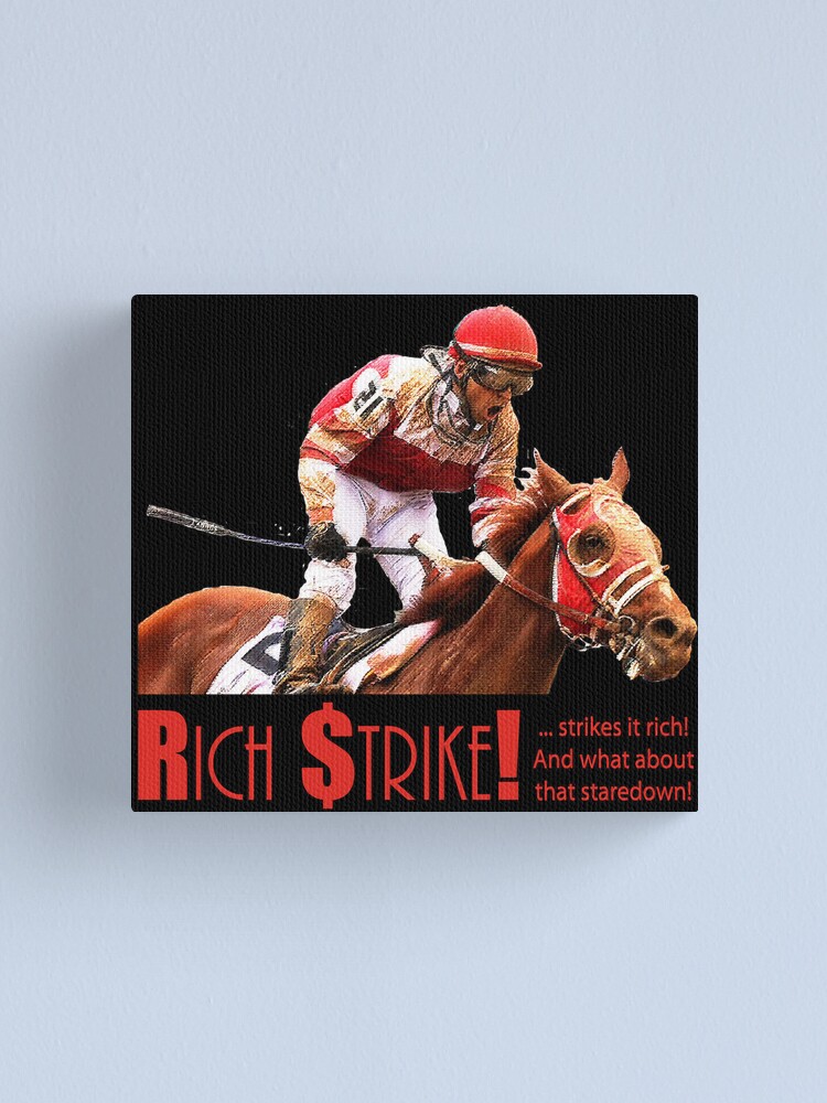 "Rich Strike strikes it rich at the 2022 Kentucky Derby" Canvas Print ...