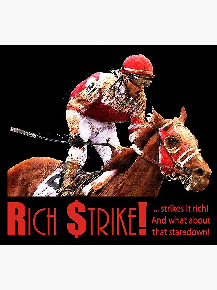 "Rich Strike strikes it rich at the 2022 Kentucky Derby" Canvas Print ...