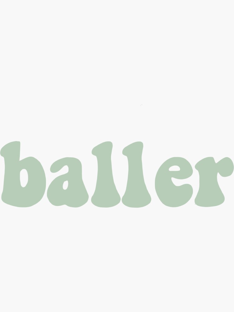 "aesthetic sage green baller" Sticker by SHMdesigns | Redbubble
