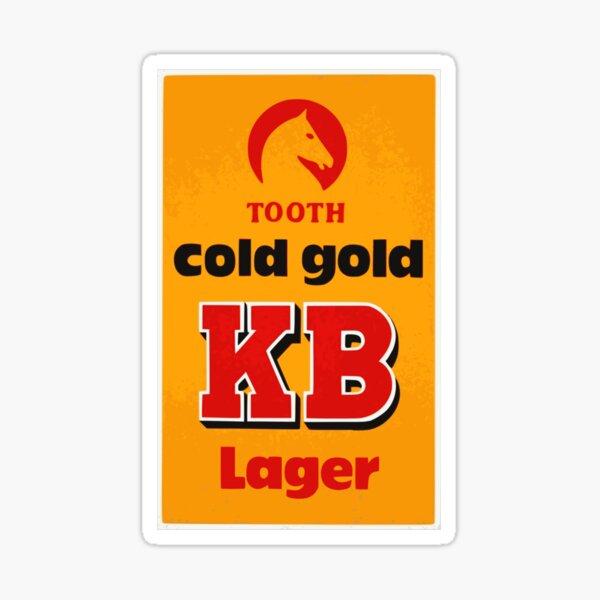 "Kb Lager Sticker" Sticker by nowgutierr | Redbubble