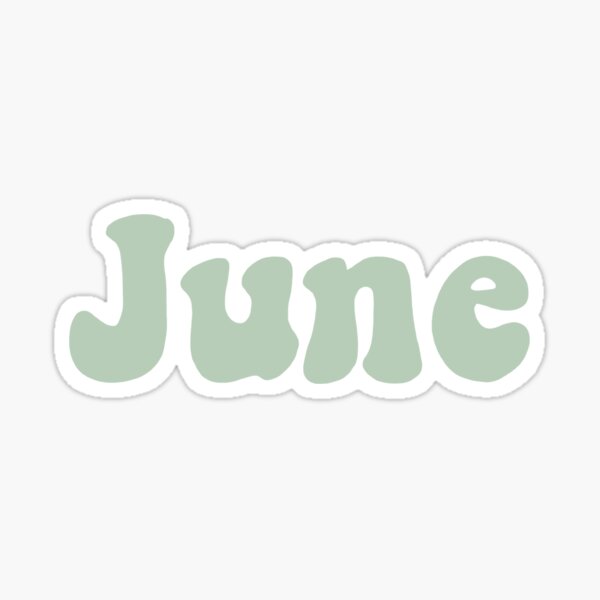 "aesthetic sage green June" Sticker for Sale by SHMdesigns | Redbubble