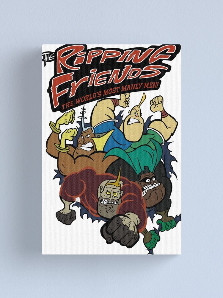 Lienzo «Homenaje a The Ripping Friends: ¡Los hombres más varoniles del ...