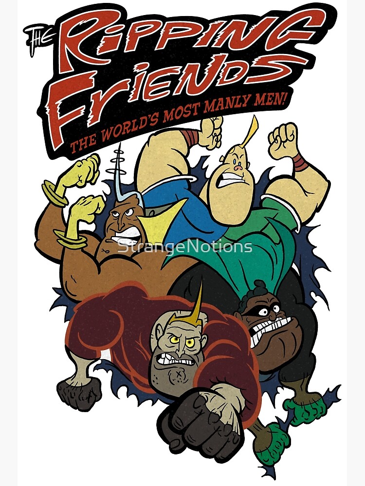 Lienzo «Homenaje a The Ripping Friends: ¡Los hombres más varoniles del ...