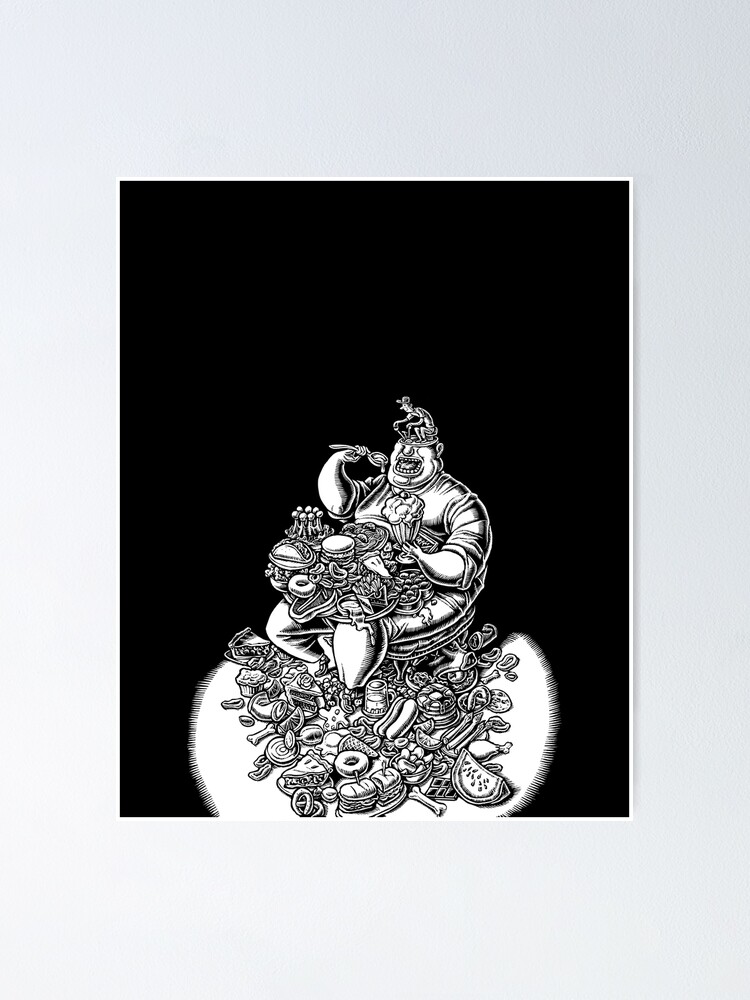 "Seven Deadly Sins: Gluttony" Poster by LisaHaney | Redbubble