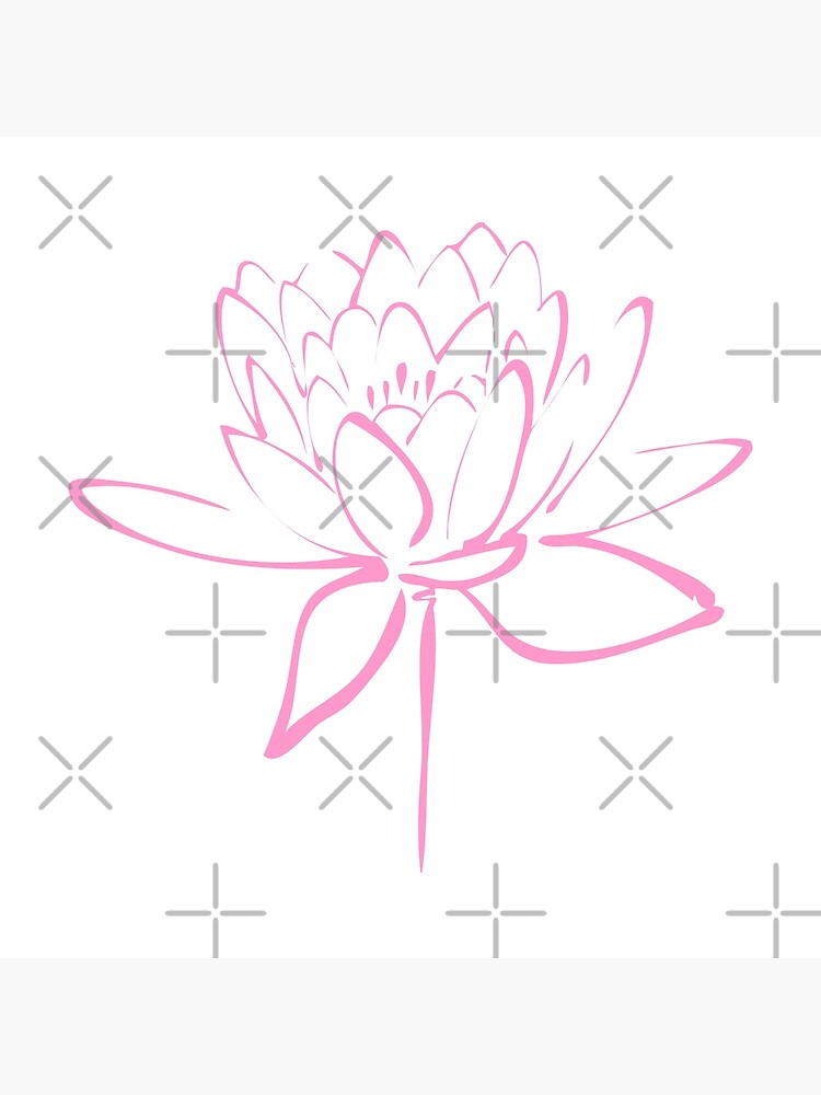 "Lotus Flower Calligraphy (Pink)" Art Print by Makanahele | Redbubble
