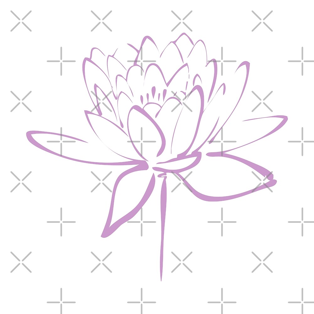 "Lotus Flower Calligraphy (Lavender)" by Makanahele | Redbubble