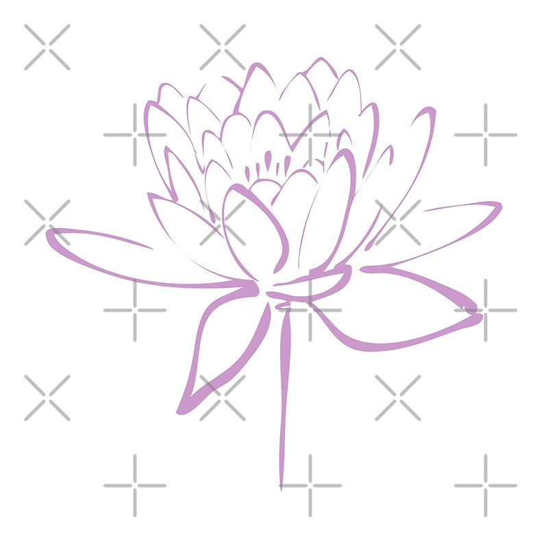 "Lotus Flower Calligraphy (Lavender)" by Makanahele | Redbubble