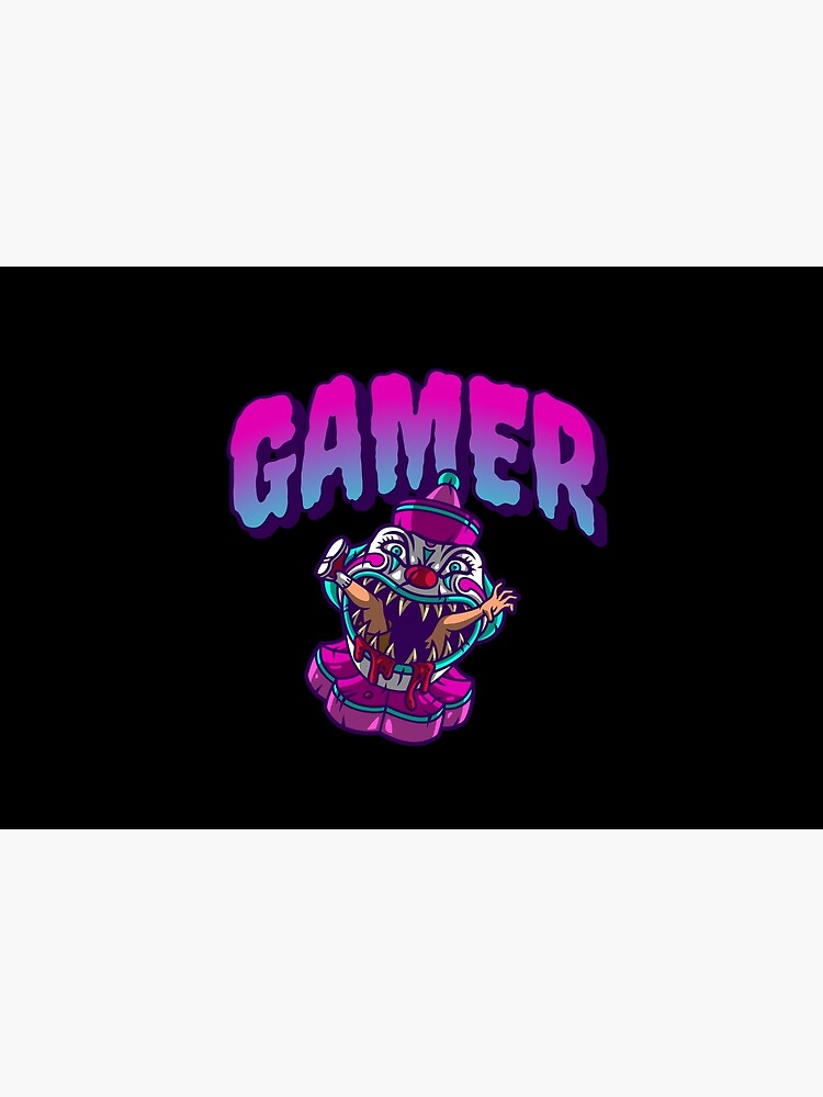 "Gamer with Man eating Evil Clown" Poster for Sale by PRIVARSHU | Redbubble
