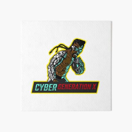"CYBER GENERATION X cyborg man wearing black glasses" Art Board Print ...