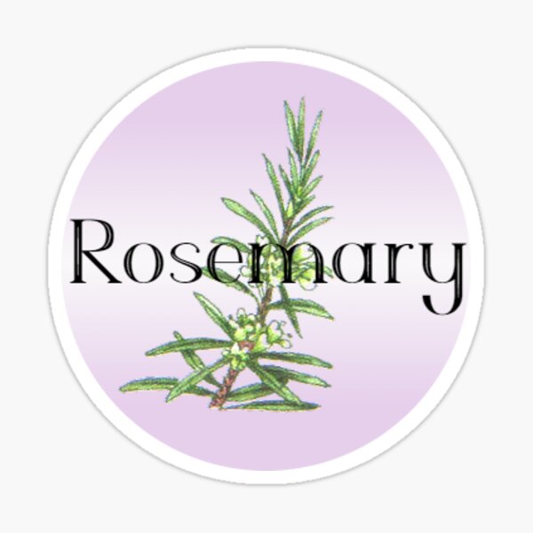 "Rosemary Label " Sticker by ArtyRuby | Redbubble