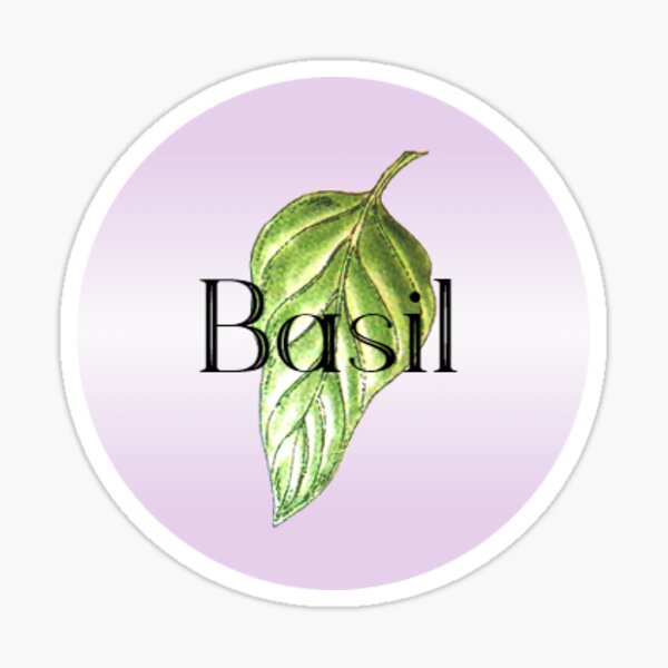 "Basil Label " Sticker for Sale by ArtyRuby | Redbubble